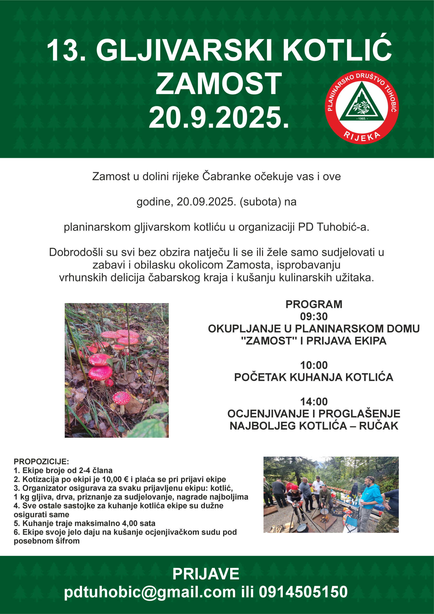 Gljivarski kotlić – Zamost 2025. - Planinarsko društvo "Tuhobić"